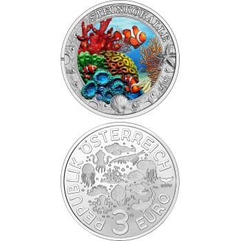Austria 2023 3 euro Stony Coral